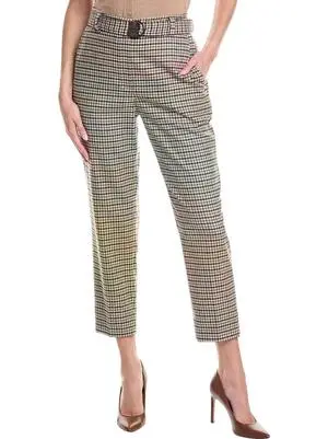 Brunello Cucinelli Plaid Belted Trousers - Neutrals