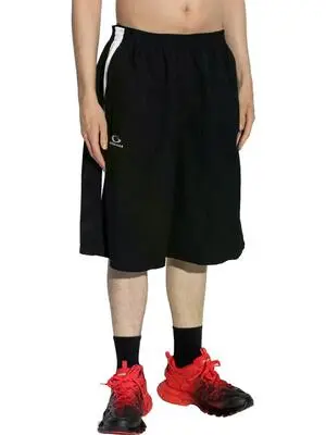 Balenciaga X Nba Logo Track Shorts - Black