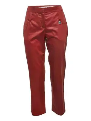 Celine Straight-fit Poplin Trousers - Red