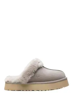 UGG Disquette Shearling-trim Mules - Grey