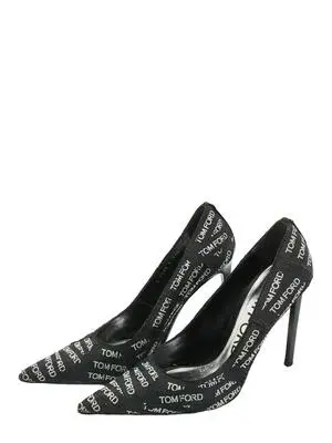 TOM FORD Logo-print Pointed-toe Pumps - Black