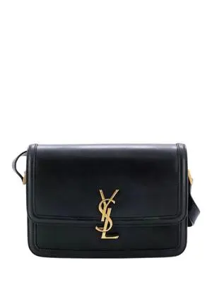 Saint Laurent Solferino Shoulder Bag In Leather - Black