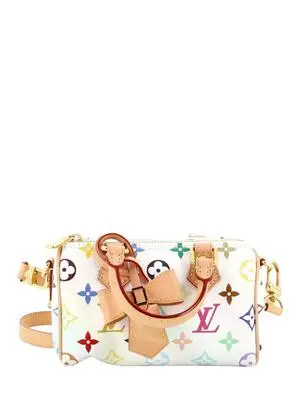 LOUIS VUITTON Takashi Murakami Speedy Bandouliere Nm Bag Monogram Multicolor Nano Satchel - White