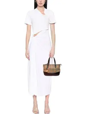 Burberry Haymarket Check Canvas Tote Bag - Neutrals
