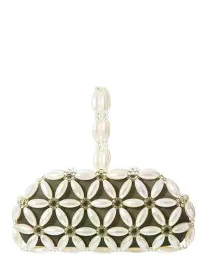 0711 TBILISI Tebea Bead Embellished Tote Bag - Neutrals