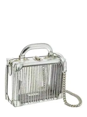 AREA Crystal-fringe Satchel Bag - Silver