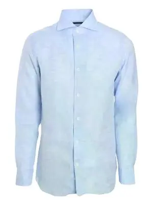 TOMBOLINI Spread-collar Button-up Shirt - Blue
