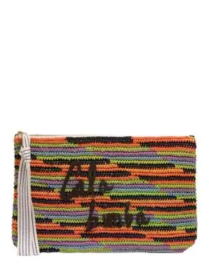 Bimba Y Lola Plaited Clutch Bag - Orange