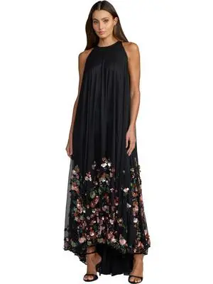 Mac Duggal Embellished Sleeveless High-low Gown - Black Multi