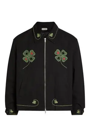 BODE Lucky Draw Embroidered Twill Jacket - Black
