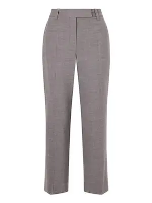 Brunello Cucinelli Mid-rise Wool-blend Tapered Trousers - Gray