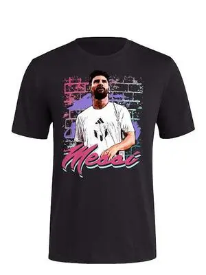 Adidas Messi Mural Tee Shirt - Black