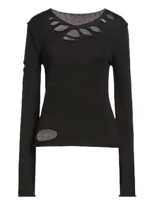 MASNADA MASNADA Black Merino Wool Cutout Sweater