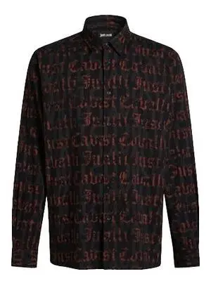 Just Cavalli Shirt Size Cotton, Viscose - Black