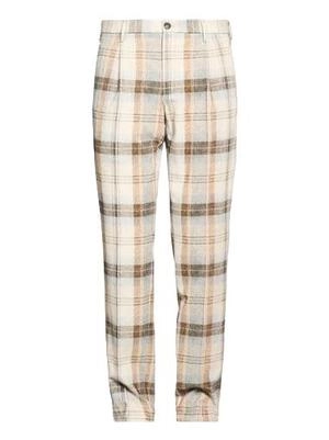 Incotex Tartan Patterned Cotton Pants - Beige