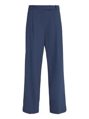 Zimmermann Crepe Tailored Straight-leg Pants - Navy