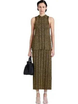 Proenza Schouler Maelle Skirt In Drop Needle Tweed - Black Multi