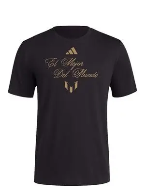 Adidas El Mejor Del Mundo Messi T-shirt Asia Sizing - Black