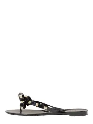 Valentino Garavani Rockstud Embellished Sandals - Black