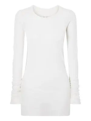 Rick Owens Long Sleeve Cotton Jersey T-shirt - Neutrals