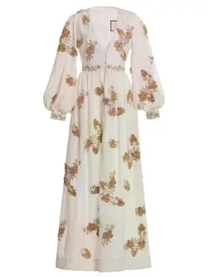 Agua Bendita Frambuesa Cordillera Maxi Dress - Neutrals