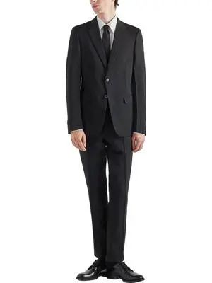 Prada Single-breasted Wool And Mohair Suit - Black