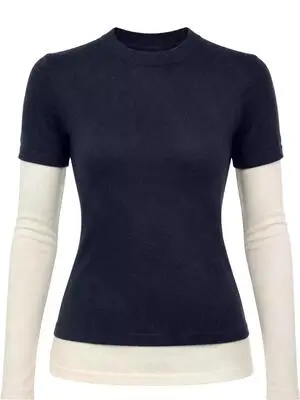 CUDDLEUP Layered Effect Long-sleeve T-shirt - Blue