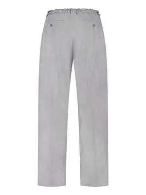 Nn07 Pinstripe Pattern Tailored Trousers - Grey