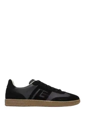 Balmain Smooth Leather And Suede Swan Trainers - Black