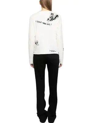 Zadig&Voltaire Happy Henley T-shirt With Rhinestone Embellishments - Neutrals