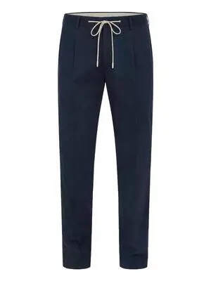 Eleventy Drawstring Waist Straight-leg Trousers - Blue