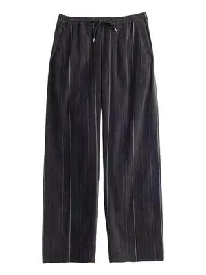 A KIND OF GUISE Samurai Chalk-stripe Trousers - Black