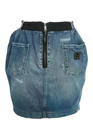 Dolce & Gabbana Distressed Mini Skirt - Blue