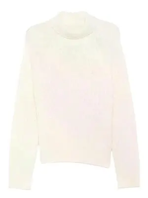 SERGIO MORETTI FIRENZE Cable Knit Turtleneck Sweater - Neutrals