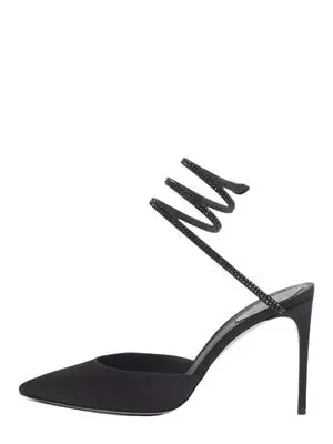 Rene Caovilla Cleo Crystal-embellished Heeled Pumps - Black