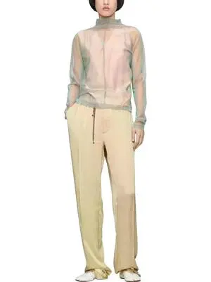 MAISON MARGIELA Shimmer-knit Mesh Long-sleeve T-shirt - Green
