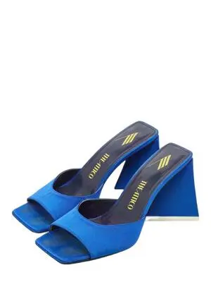 Attico Devon Satin Sandals - Blue