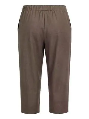 Dusan Elasticated Waistband Tapered Trousers - Brown
