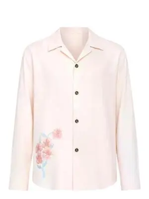 Paul & Joe Dragon-print Camp-collar Shirt - Pink