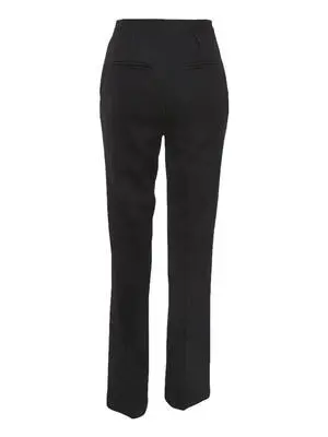 Fendi High-waisted Gabardine Trousers - Black