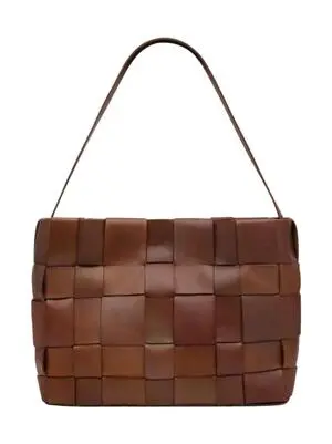 ST. AGNI Woven Mini Tote Bag - Brown