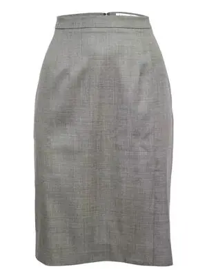 Dior Zip-up Pencil Skirt - Grey