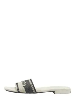 Prada Logo-strap Slides - Neutrals