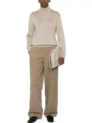THE ROW Fadry Wide-leg Buckle-detail Trousers - Neutrals