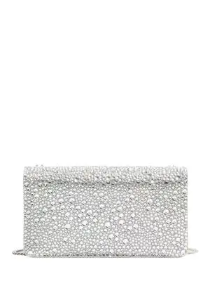 Valentino Garavani Mini Vlogo Signature Crossbody Bag With Sparkling Embroidery - Silver