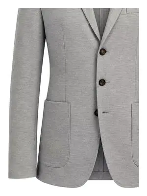 Eleventy Hooded Single-breasted Blazer - Grey