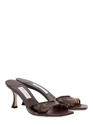 JIMMY CHOO Skye Leopard-print Tpu Mules - Brown