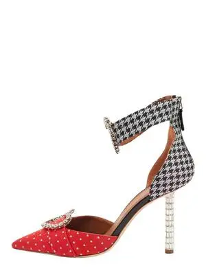MALONE SOULIERS Camille Heart Print Pumps - Red