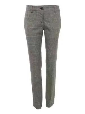 Dolce & Gabbana Houndstooth Straight-fit Trousers - Black