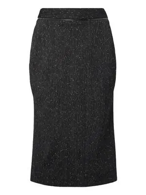 Alexander McQueen Pinstripe Pencil Skirt - Grey